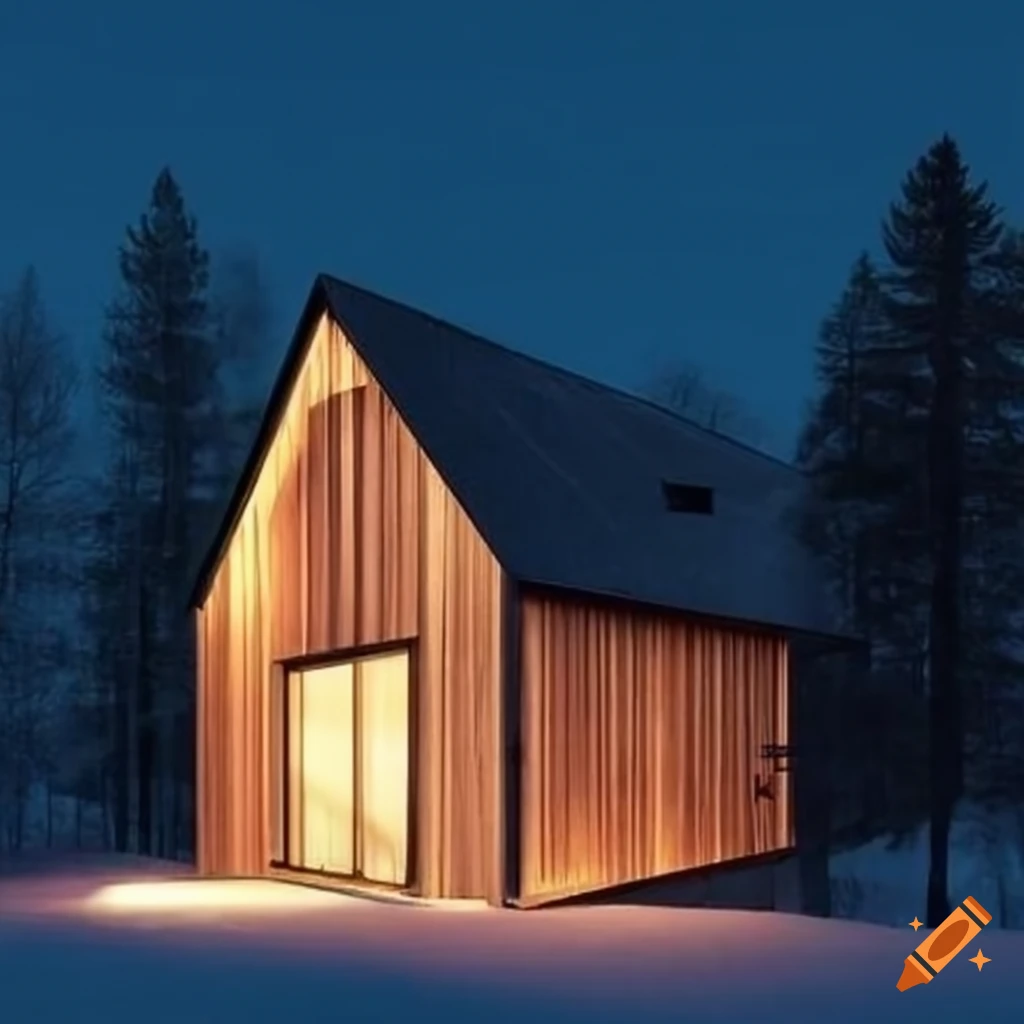 Scandinavian minimalist tower cabin architecture on Craiyon