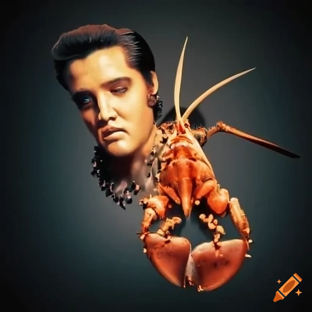 Lobster with elvis presley's head