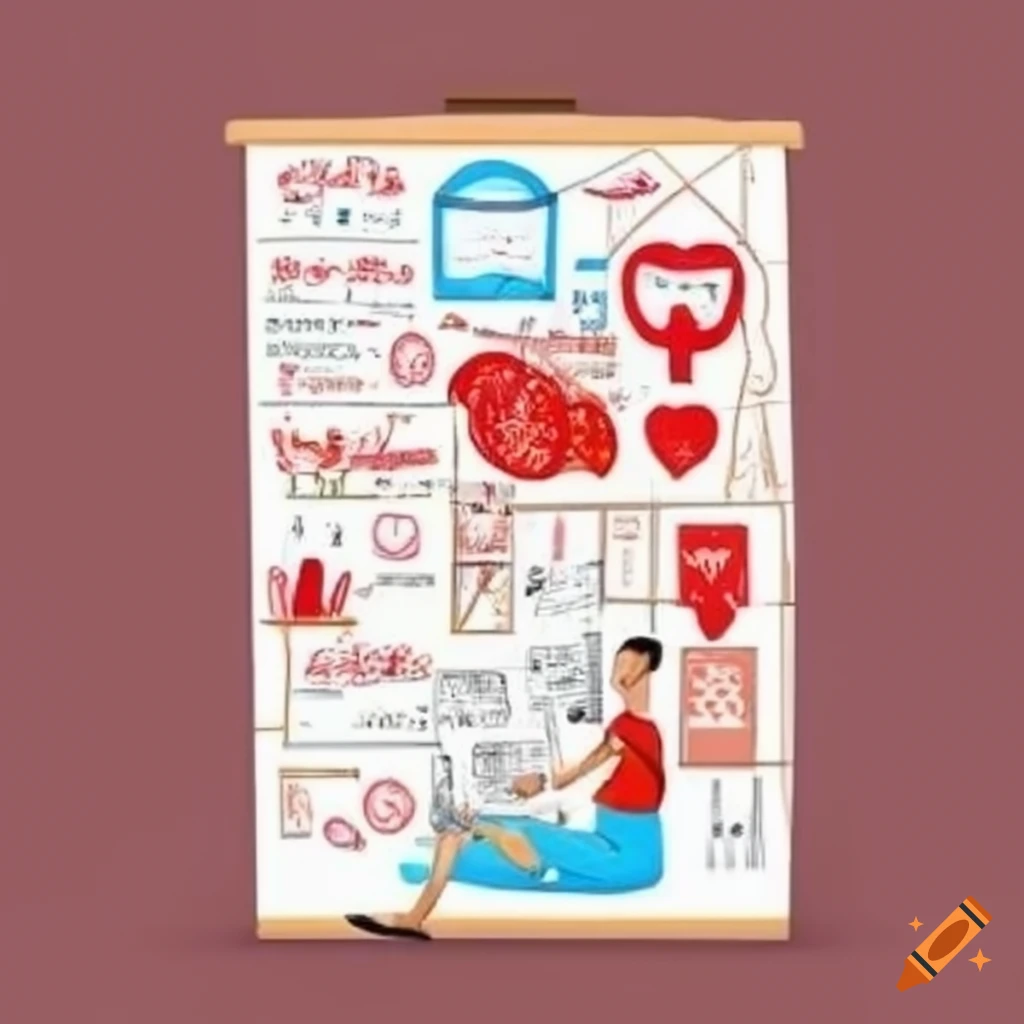 Poster promoting health awareness on Craiyon