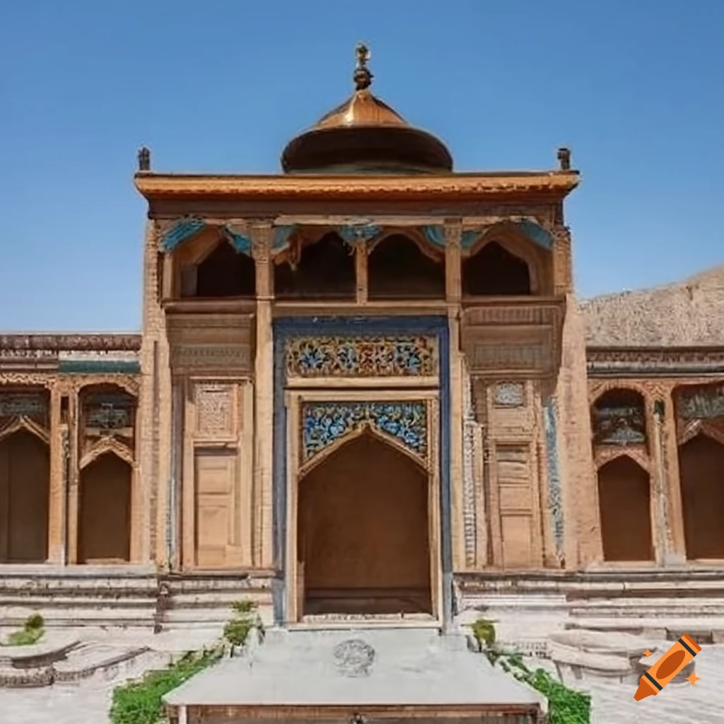 Tajik temple architecture on Craiyon