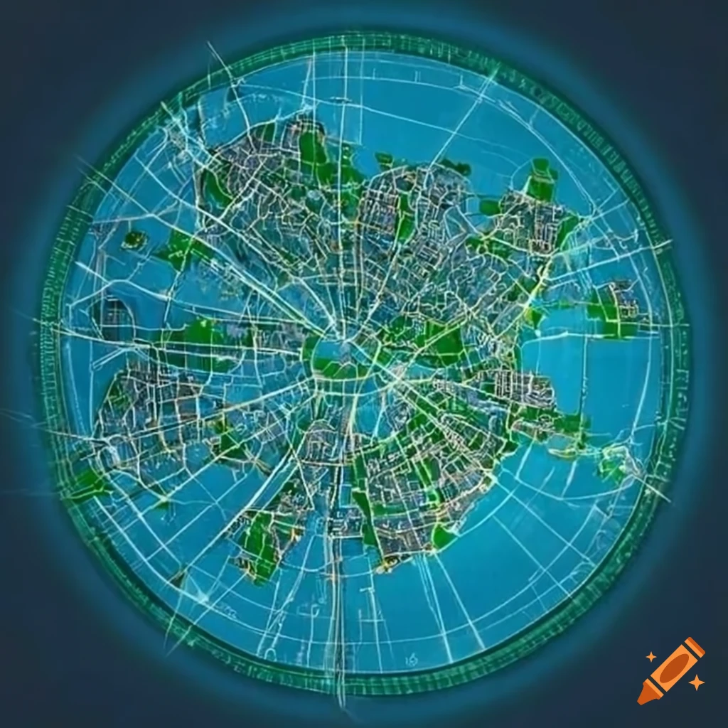 City Map Showing The Transportation Network In The Uk