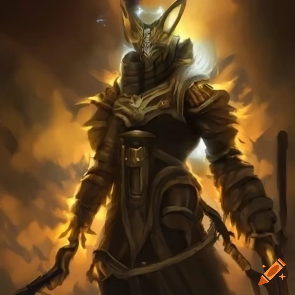 Artwork of a fantastical bee soldier