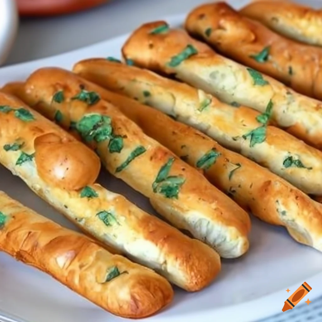 Delicious garlic breadsticks