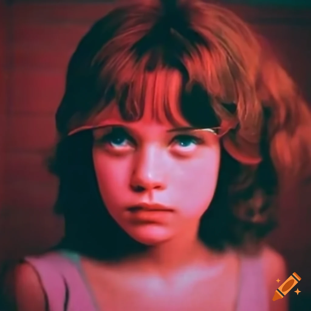 70s teen girl in vhs-style footage