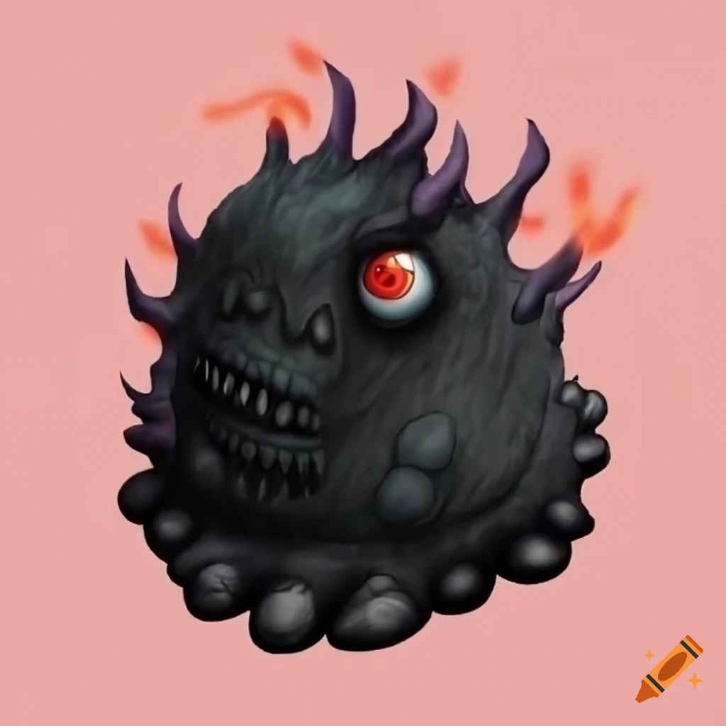 Image of black fire rock shadow from my singing monsters