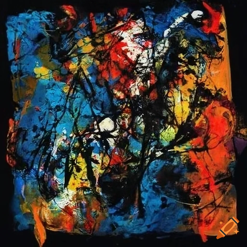 Abstract painting by jackson pollock