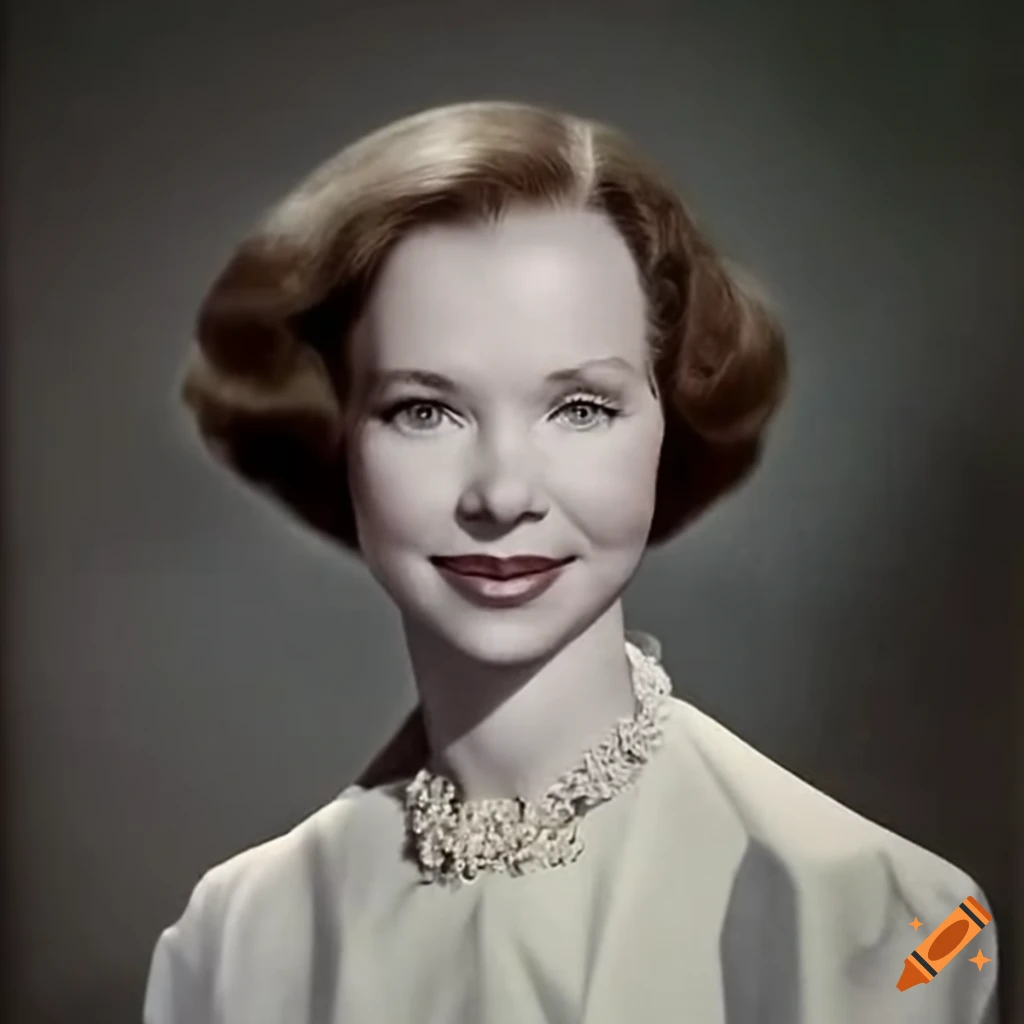 Rosalynn carter by a willow tree in the 1940s