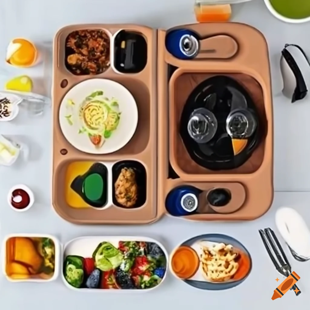 Futuristic meal kit for space travel on Craiyon