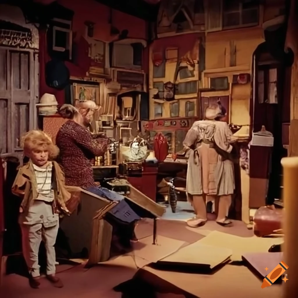 Doctor Who TV studio set from the 1960s on Craiyon