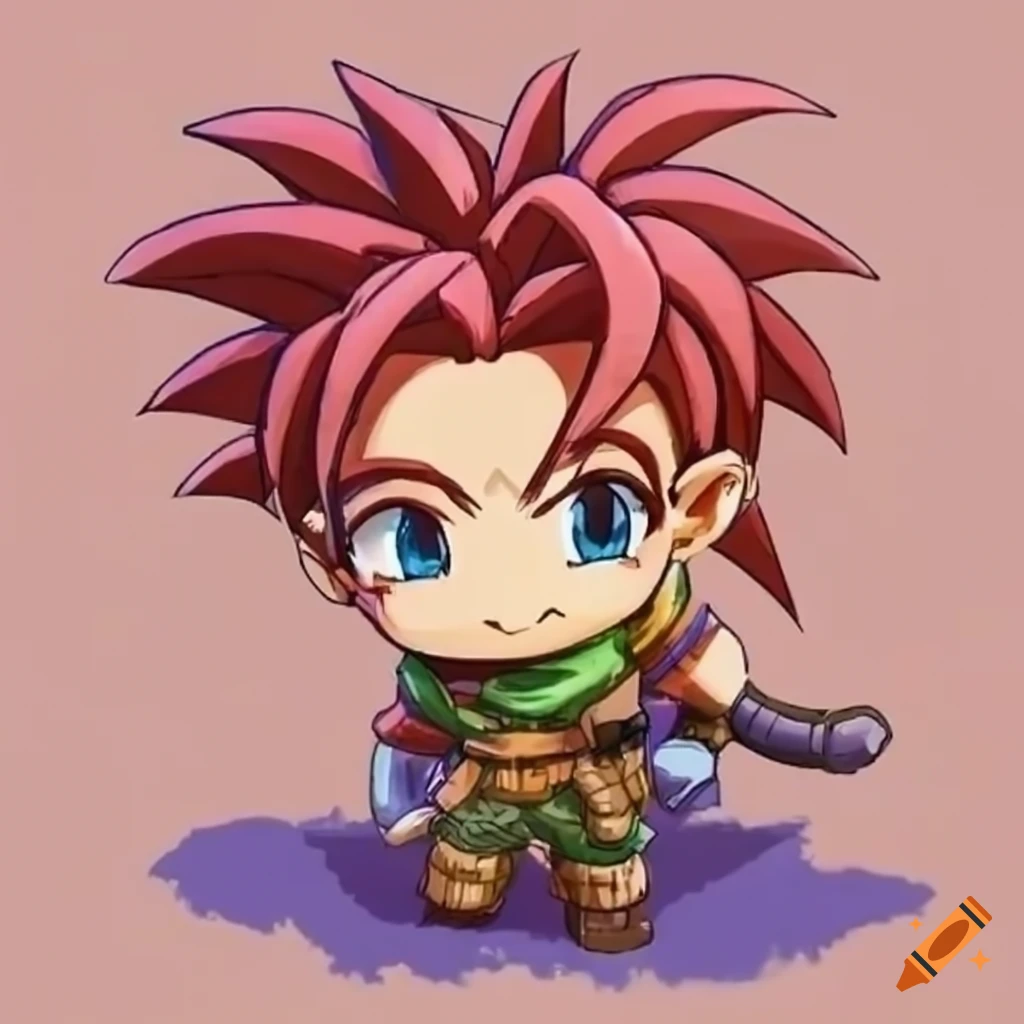 Chibi android girl in anime dragon ball style on Craiyon