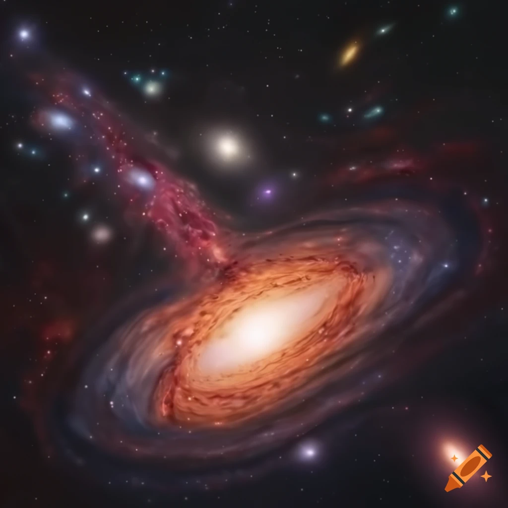 Outer space with stars and galaxies on Craiyon