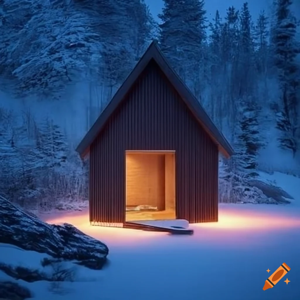 Norwegian nordic cabin with minimalist design