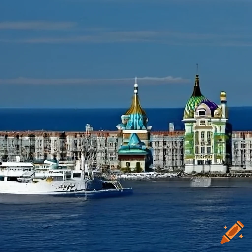 Picturesque russian towns on the pacific coast