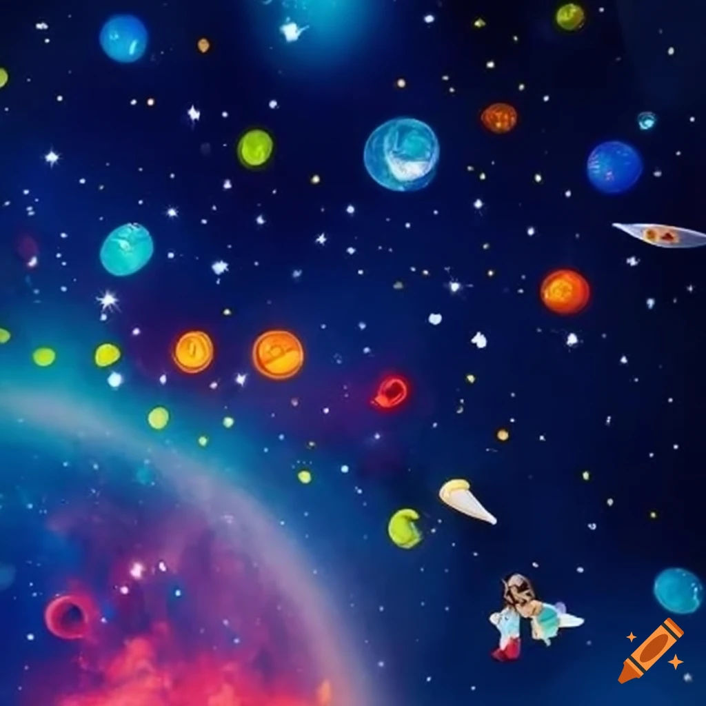 Space-themed dance floor on Craiyon