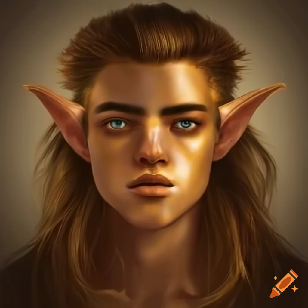 Satyr barbarian with brown hair and violet eyes wielding a great axe on ...