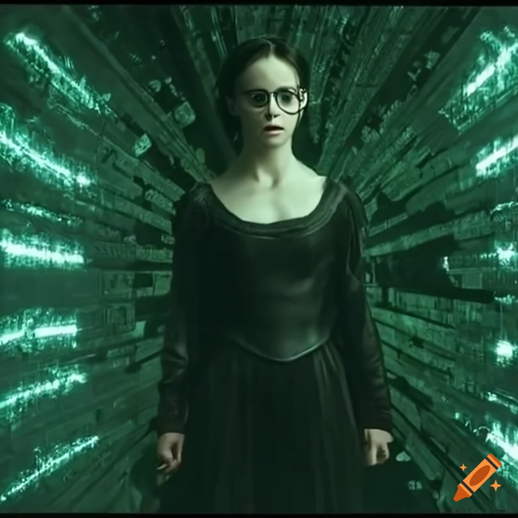 Matrix reference in harry potter film on Craiyon