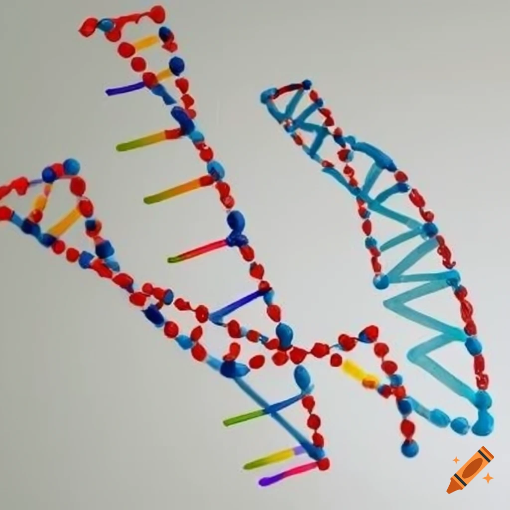 Cartoon Diagram Of Dna Transcription Process On Craiyon