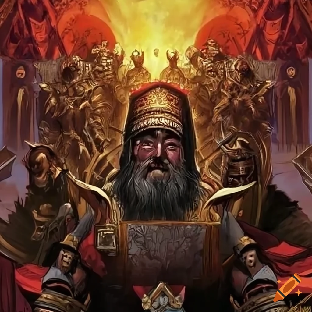 Depiction of bishop nicholas punching arius at the council of nicaea on ...