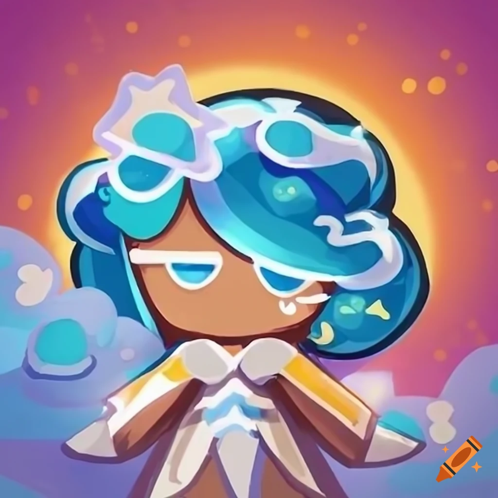 Salt water taffy cookie from cookie run on Craiyon