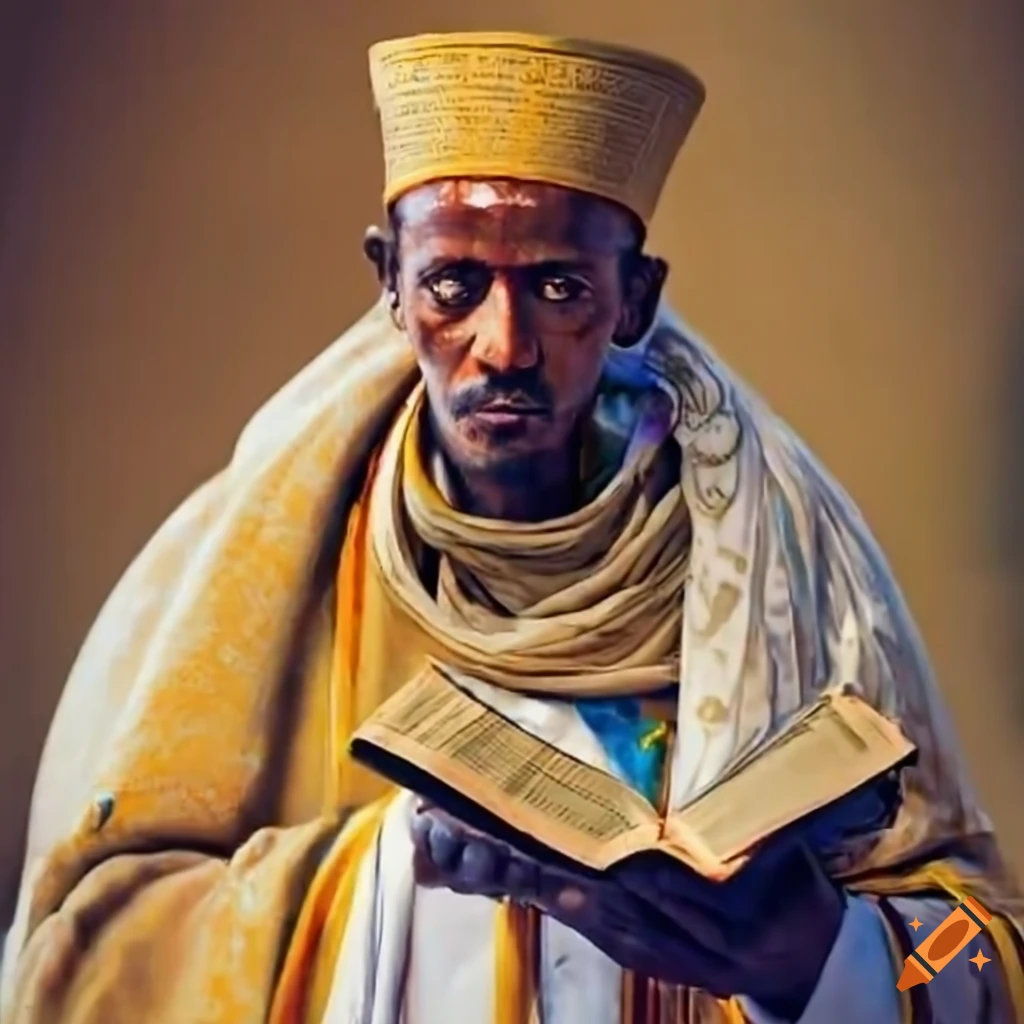 Ethiopian orthodox priest on Craiyon