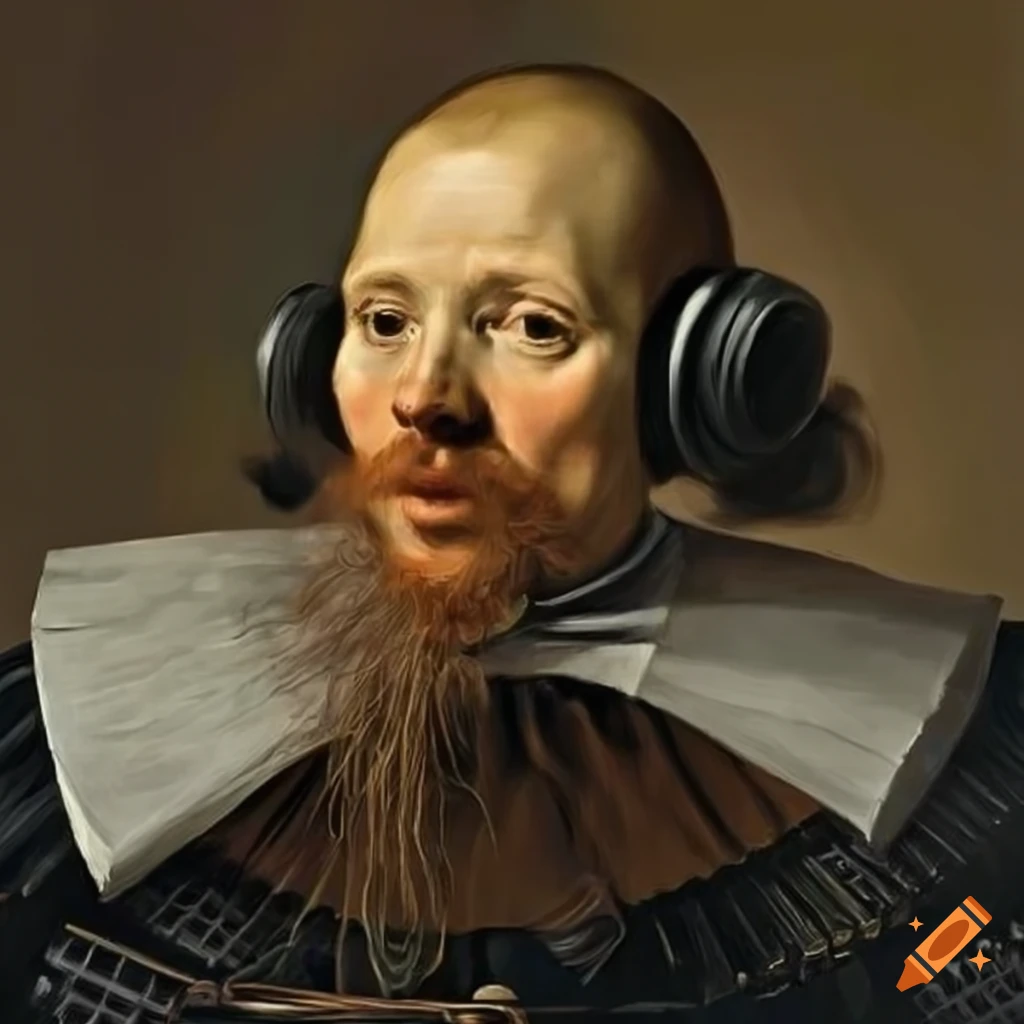 Portrait of a dj inspired by frans hals