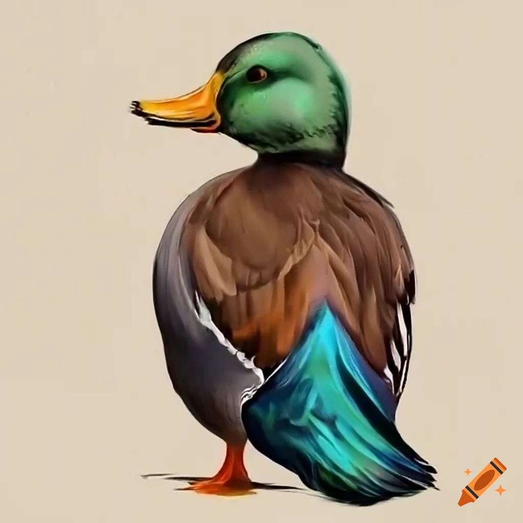 Duck watercolor and ink sketch in the style of carl larsson on Craiyon