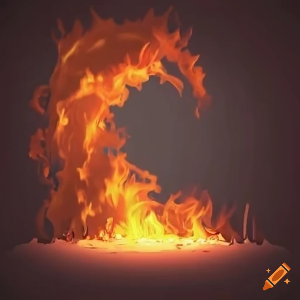 Burning letter b in fiery flames on Craiyon