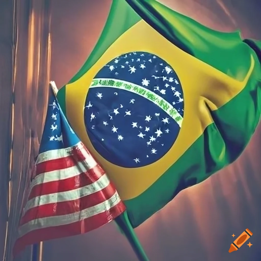 Merged flag of Brazil and USA on Craiyon