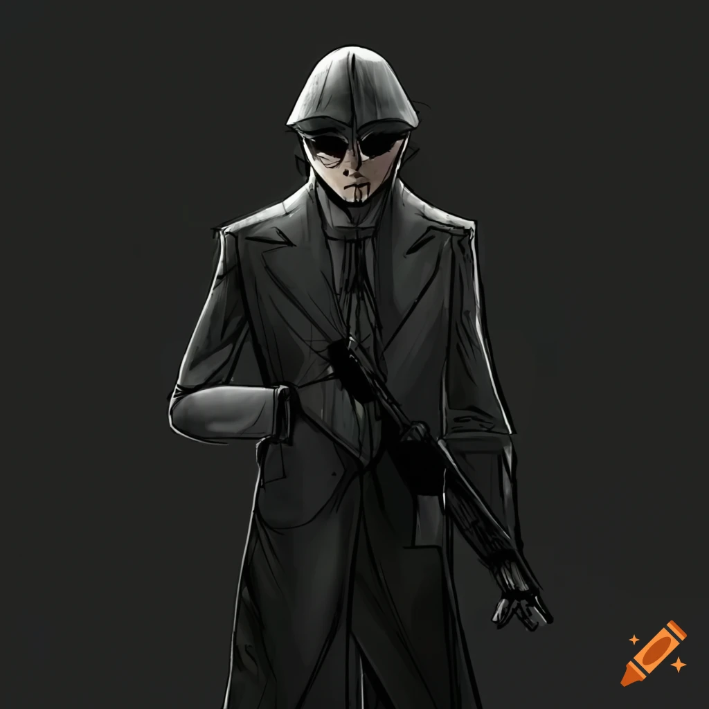 Image of a mysterious spy in the shadows on Craiyon