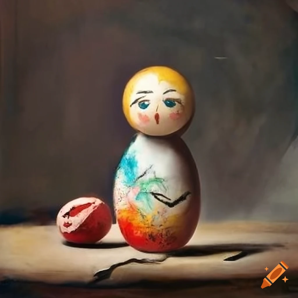 Scared boy in overalls gazing at a pond in the style of edward hopper ...