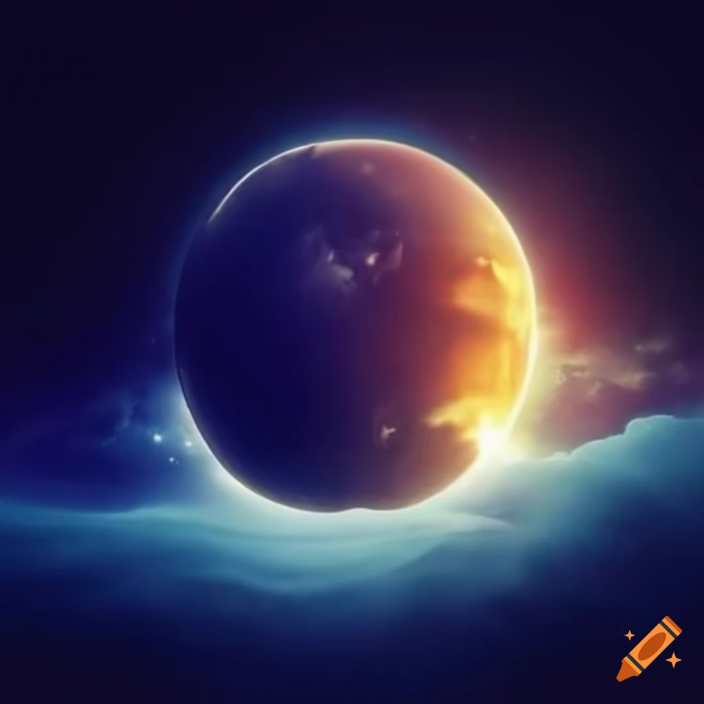 Ethereal sky with fluffy clouds on Craiyon