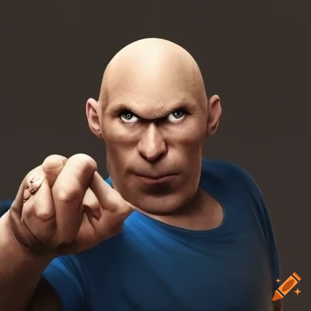 Bald man teaching on Craiyon