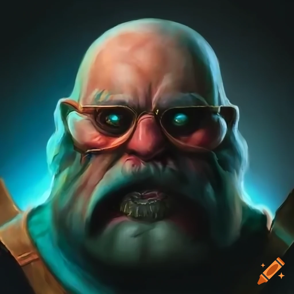 Militaristic painting of goon commander on Craiyon