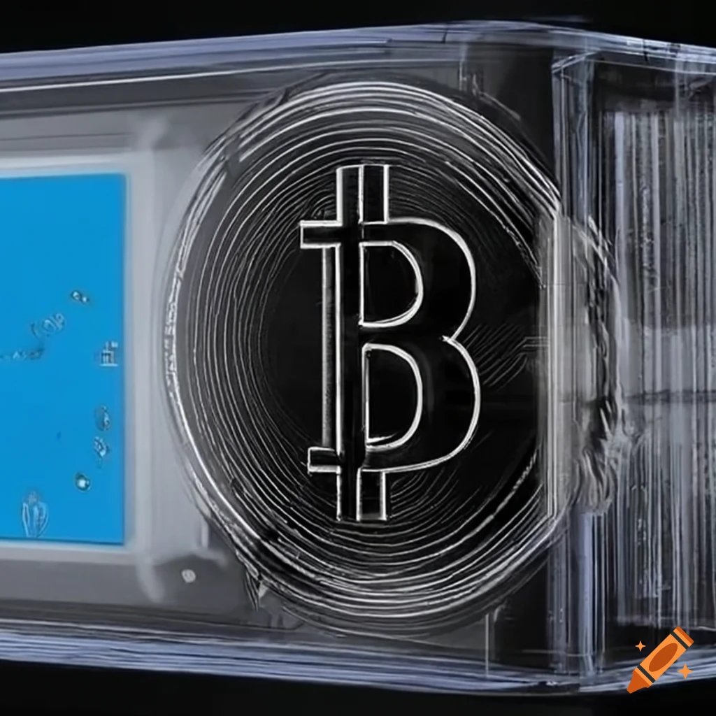 Physical bitcoin with live price display on Craiyon