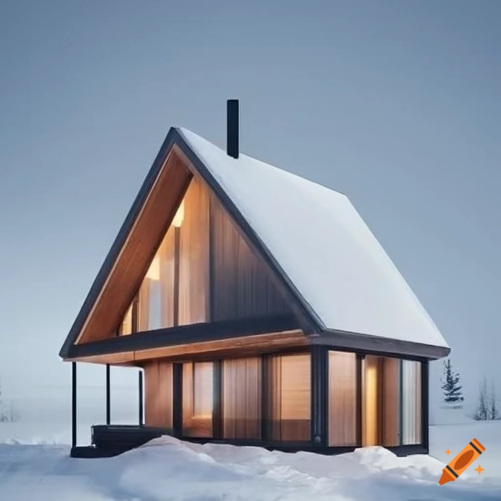 Minimalistic cabin architecture in sweden on Craiyon