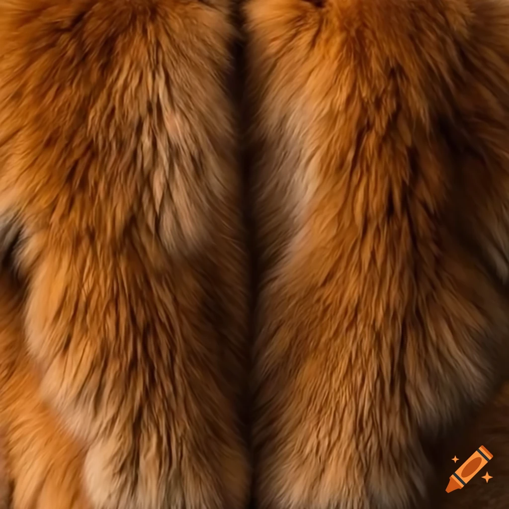 Fluffy snow suit with fox fur lining on Craiyon