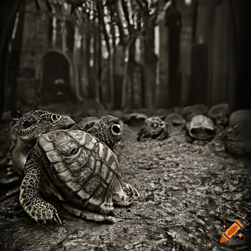 Image of a turtle graveyard