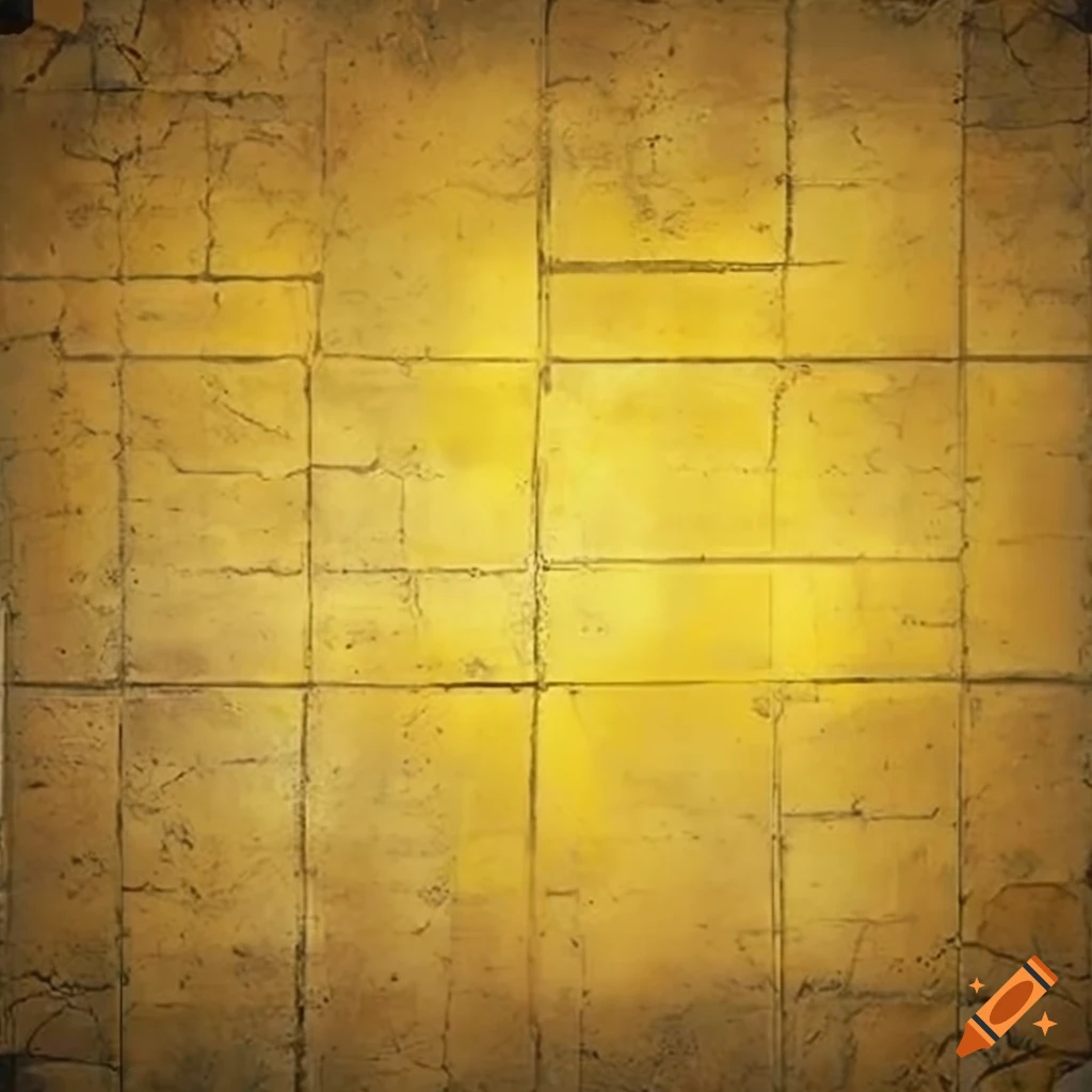 Anime-style concrete pavement with yellow toned lighting on Craiyon