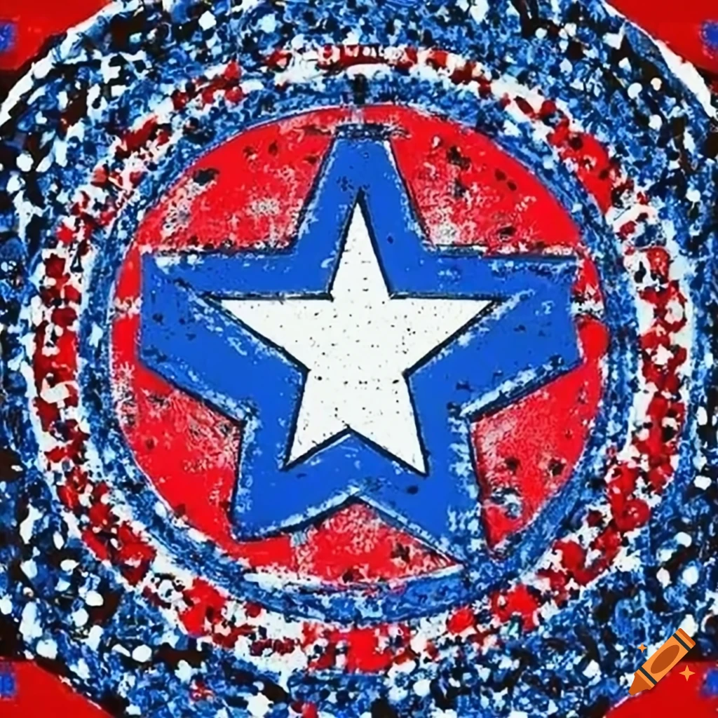 Pop art design with star and target motif