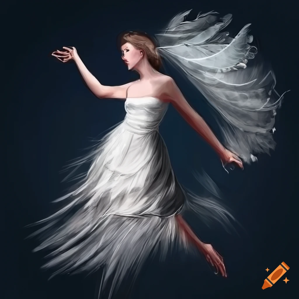 Ethereal transparent full body woman on Craiyon