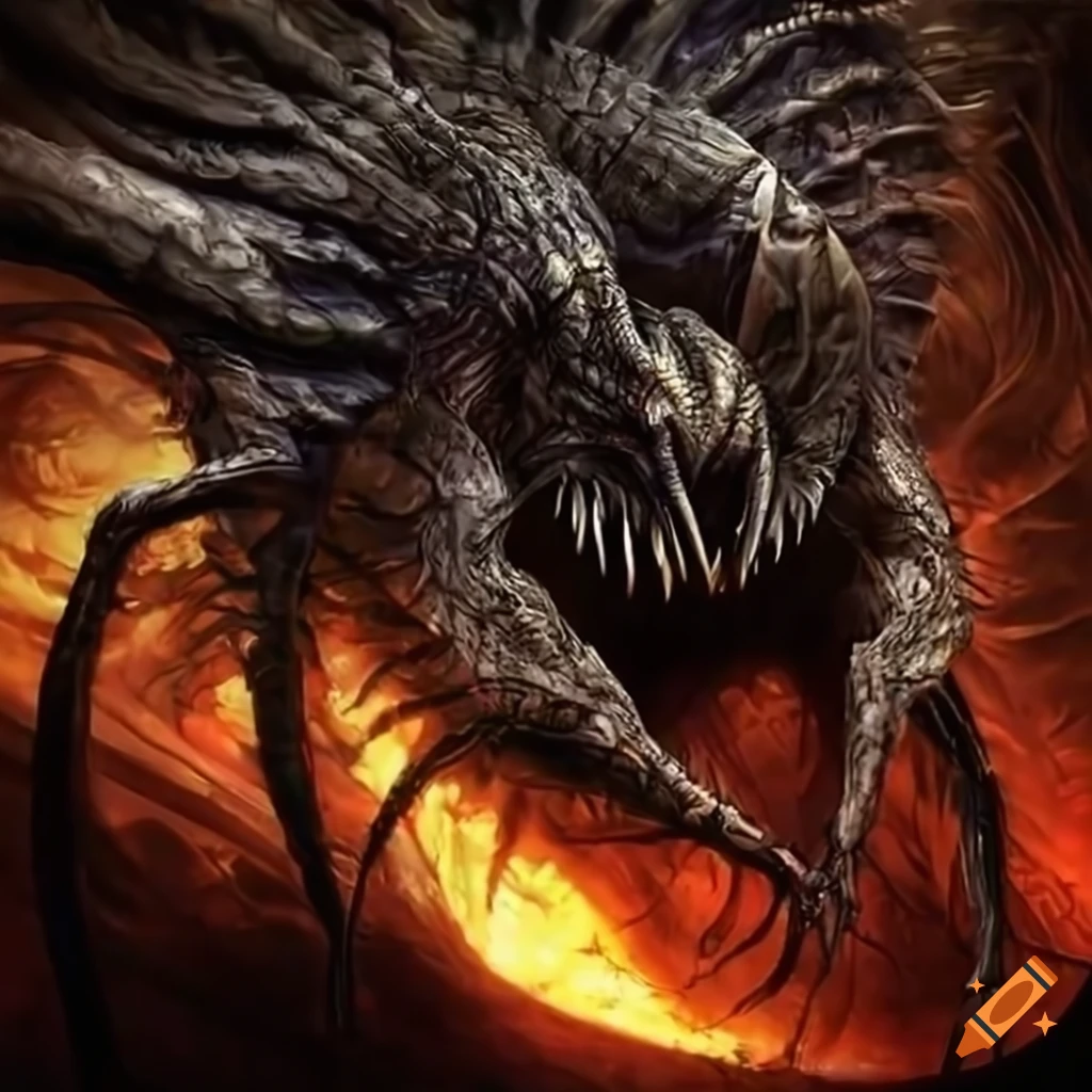 Artwork of a spider dragon