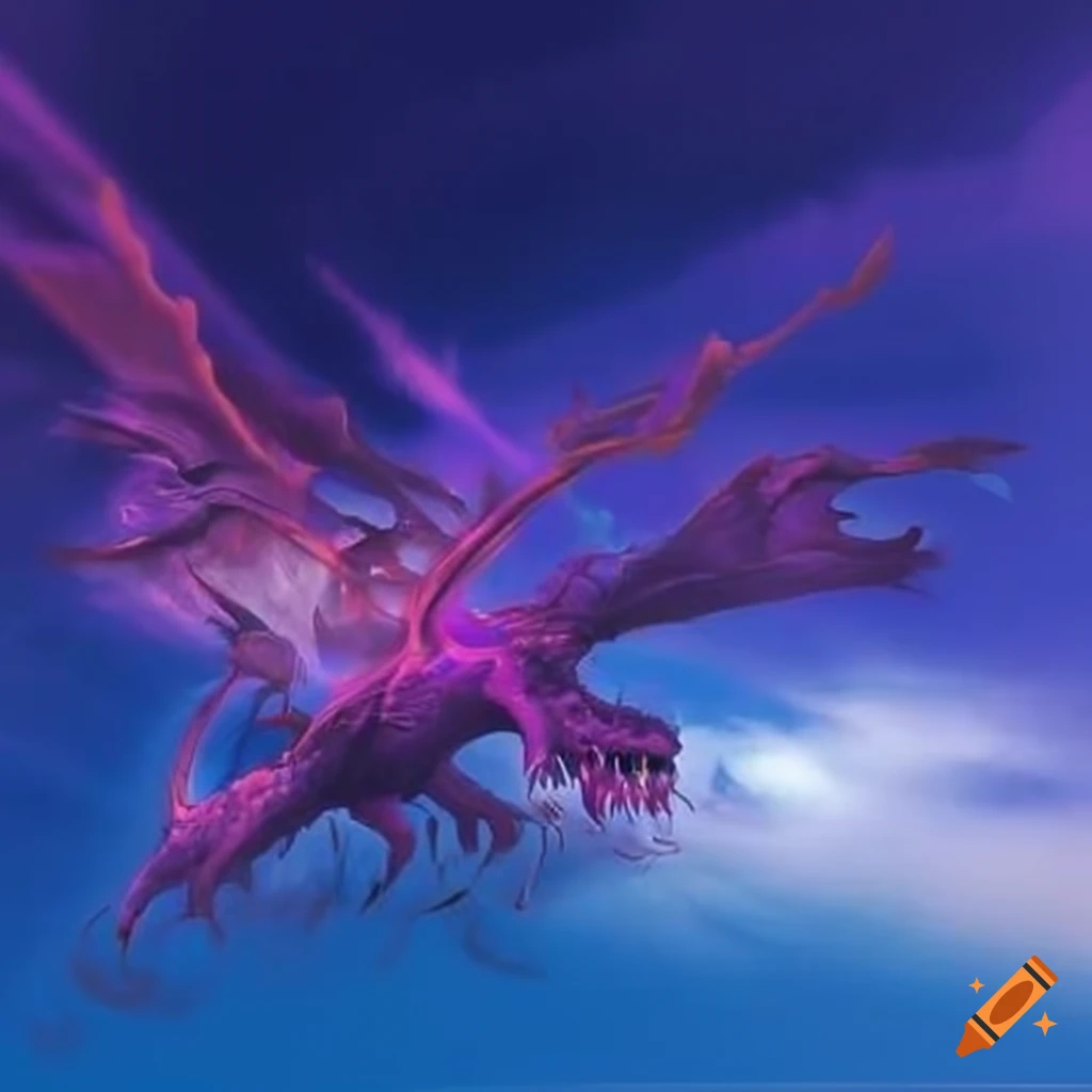 Illustration of a sky monster on Craiyon