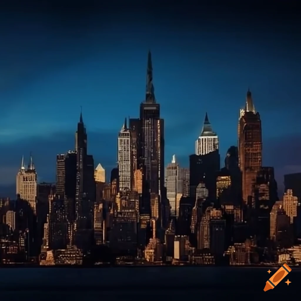 Dragon flying over new york city skyline