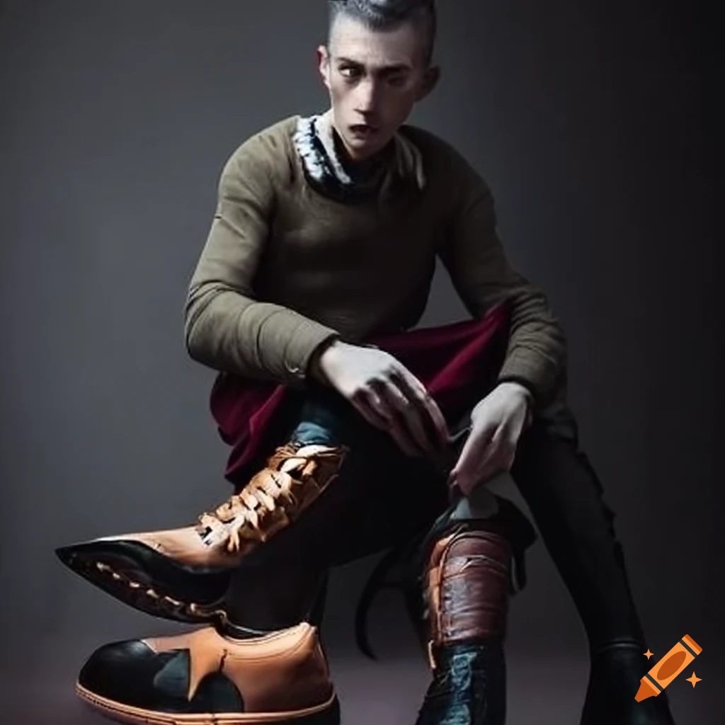 Illustration of a shoe thief