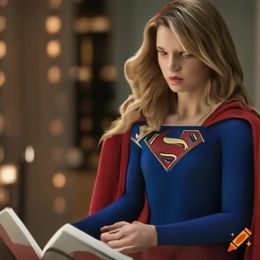 Supergirl Reading A Book