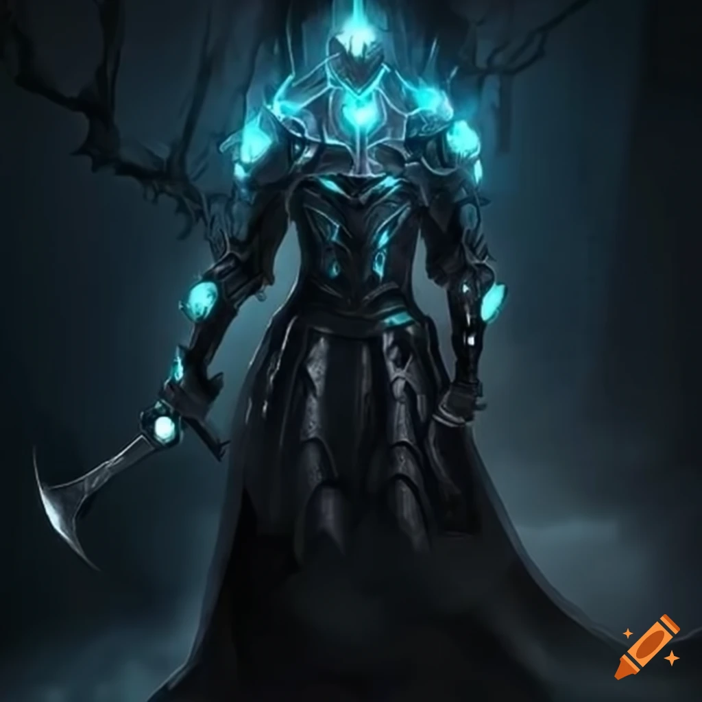Image of a mysterious hero in black armor