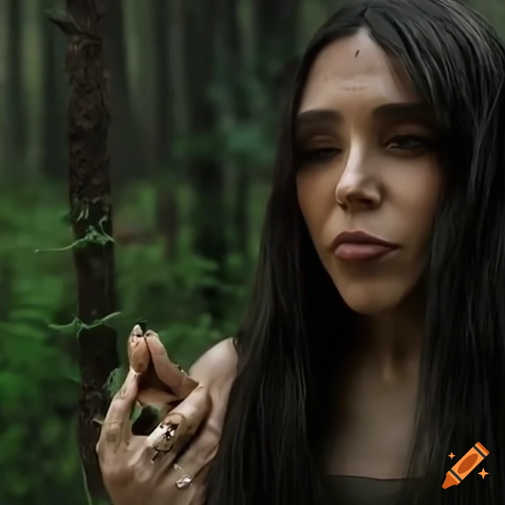 Realistic Wendigo smoking weed in a forest on Craiyon