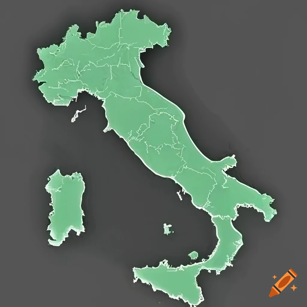 Detailed map of a pokemon region inspired by italy on Craiyon