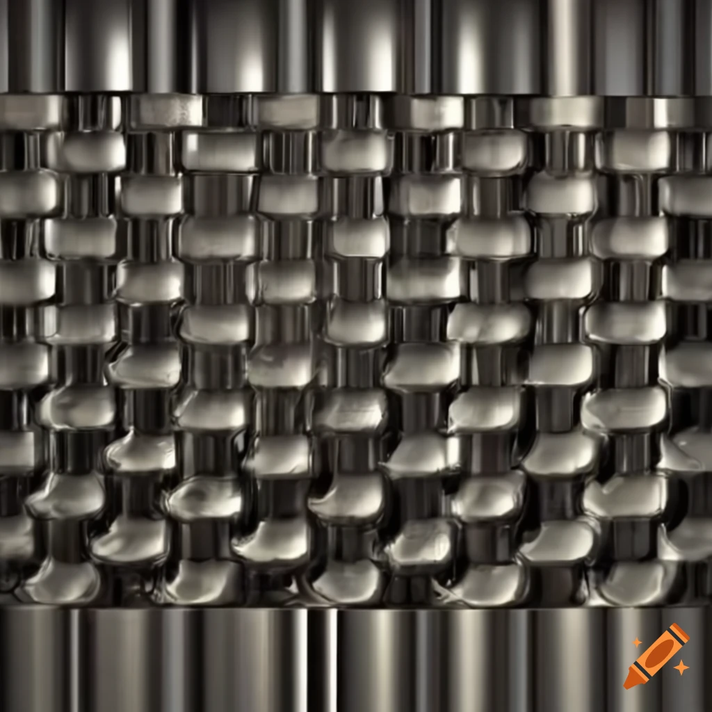 Shiny metal column tiles on Craiyon