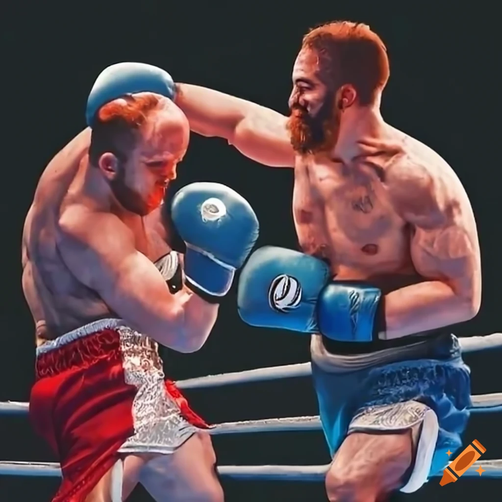 Boxing match between an irish man and a mexican man